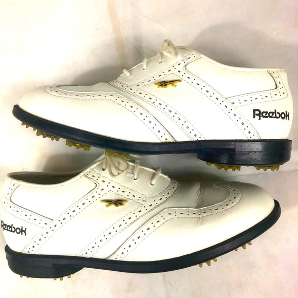 Reebok | Shoes | Reebok Golf Shoes White Leather Womens 75 B | Poshmark